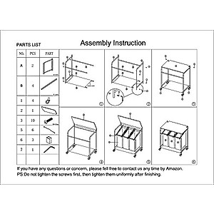 JINAMART 3 Section Laundry Sorter with Ironing board, Rolling Laundry Hamper cart, Removable Bag Sorter Basket with 4 side pockets, Laundry Organization Bins for Bedroom & Bathroom (Black)