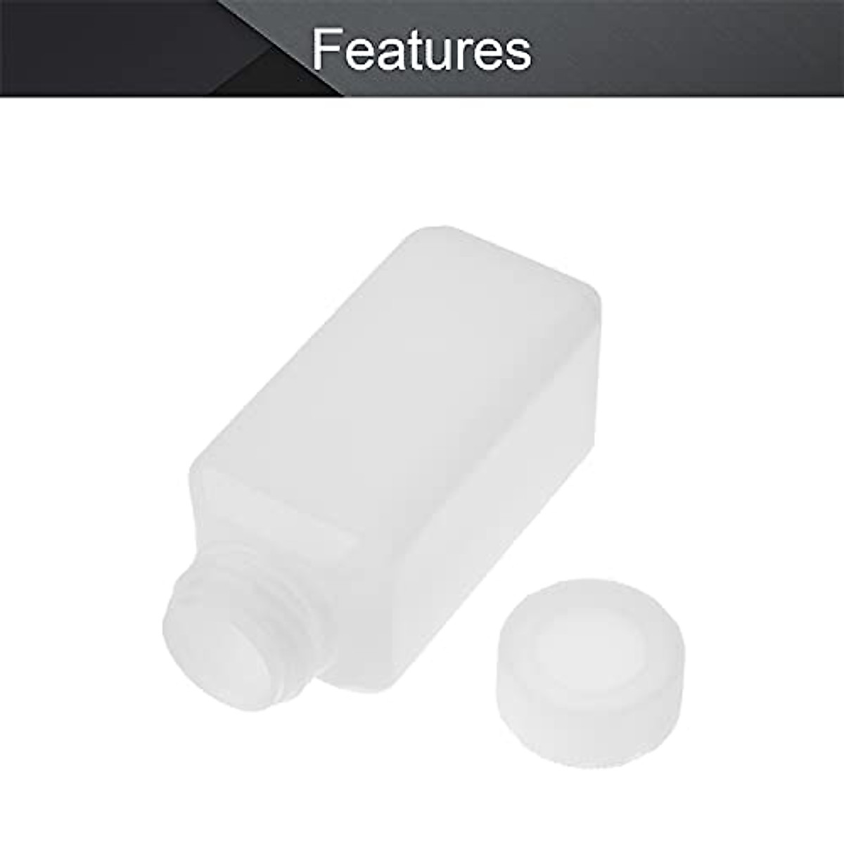 Othmro 10pcs 100ml/3.38oz Plastic Lab Chemical Reagent Bottles,10pcs 19.5mmx95mm(IDxH) Square Wide Mouth Liquid/Solid Sample Storage Container Sealing Bottles Translucent with Cap