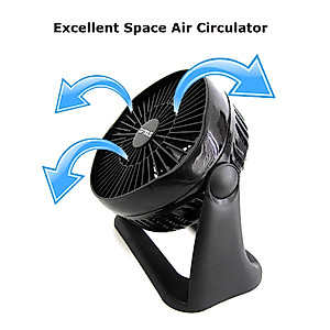Optimus 8" Turbo High Performance Air Circulator Fan, SMSLL, Black