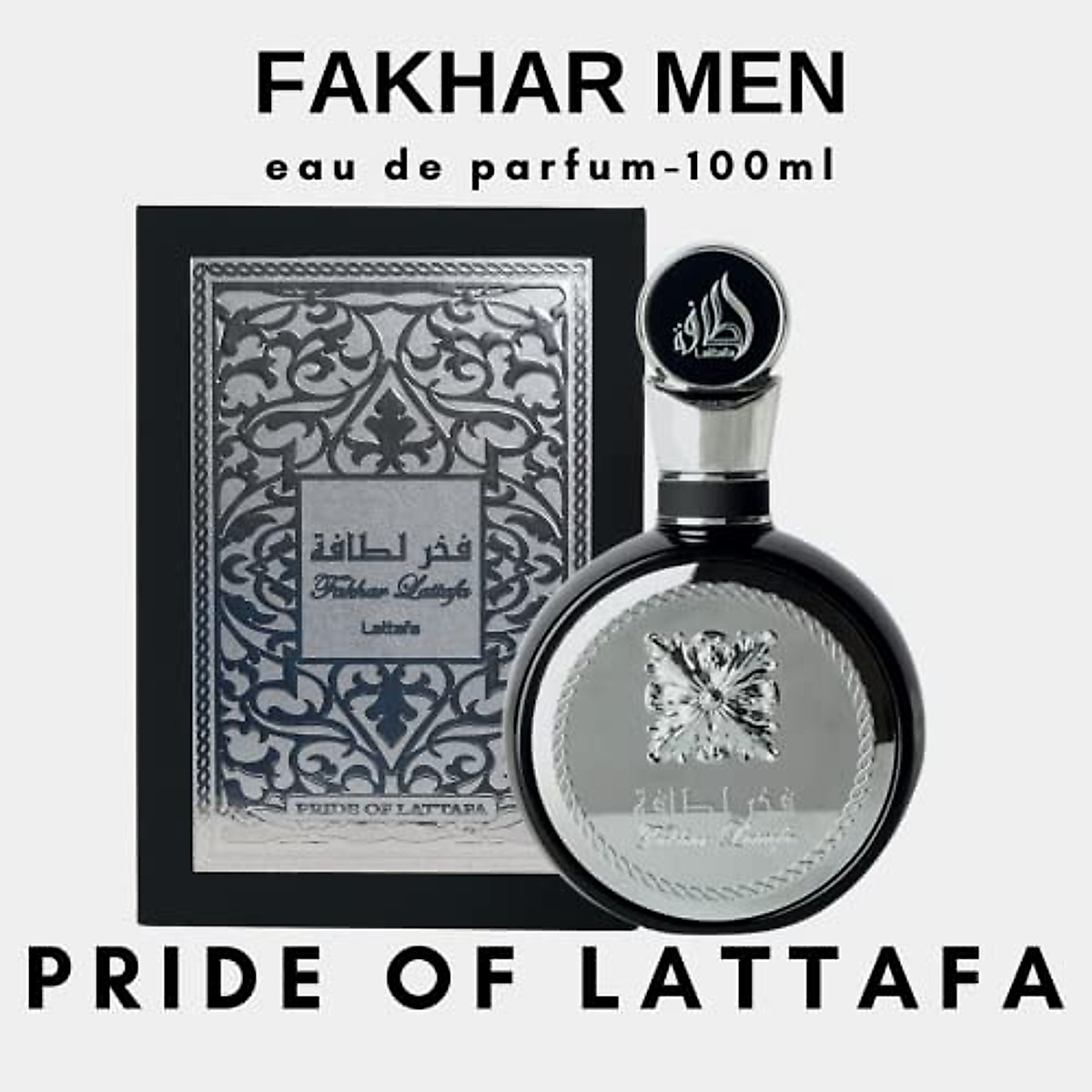 Fakhar Men EDP - Eau de Parfum 100ML (3.4 oz) | Oriental Alchemy | Intense notes of Lily, Jasmine, White Flowers, Honeysuckle, Fruity Notes, Vanilla & White Musk | by Lattafa Perfumes