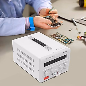 WUSILILU MP3020D AC110V 0-30V 0-20A DC Power Supply Regulated Variable, Adjustable PWM Switching Regulated Lab Power Supply, for DC Motor, DVD, Audio, Resistor, Capacitor, Protection Functions