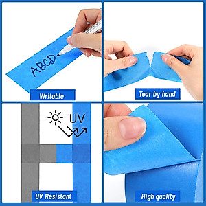 Fyguard 5 Roll Painters Tape 1.89In × 55Yard Blue Painters Tape Bulk Multi-Surface Blue Masking Tape for Wall Painting Edge Treatment DIY Crafts