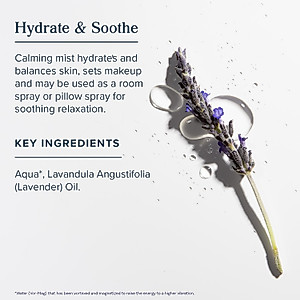Heritage Store Lavender Water Mist, Face and Body Spray, Pillow Spray, Room Spray, Calms and Balances Skin and Spaces, Soothing Lavender Scent, Made without Parabens, Vegan, Cruelty Free, 8oz