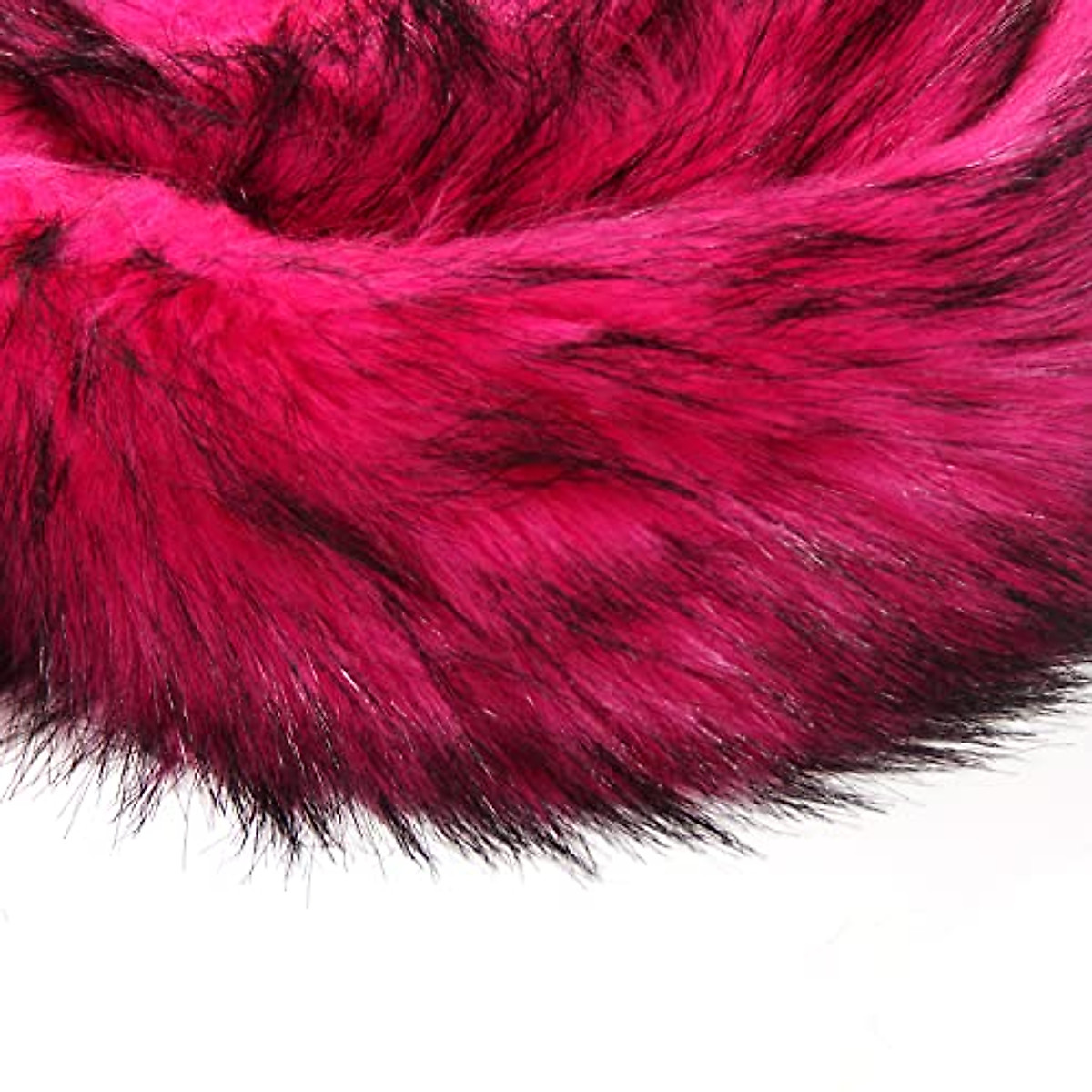 Shaggy Faux Fur Roll - Acrylic Fabric 3" X 70" Inches (7.5 cm X 180 cm) Rolls of Fur - Artificial Fur Like Material - Use Fur Pieces for Crafts, DIY, Costume Design, Decoration (Hot Pink)