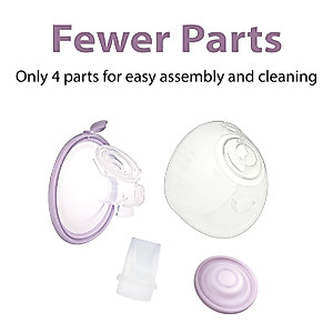 BabyShown Rumble Tuff Go Cups- Hands Free Collection Cups. Sizes 24mm Breastshield and 21mm Insert. Compatible with Medela Breast Pumps and Spectra Breast Pumps. 8 oz Storage Capacity Easy Cleaning