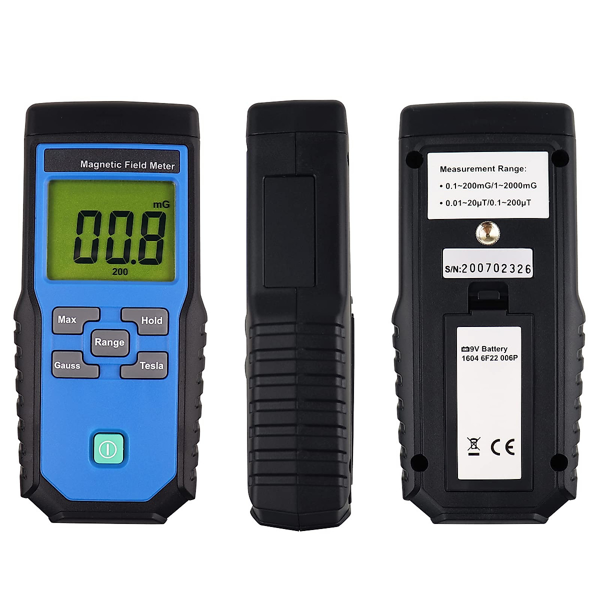 EMF ELF Magnetic Field Meter Electromagnetic Detector Micro-Tesla/Milli-Gauss 30Hz ~ 300Hz Frequency Gauss Tester