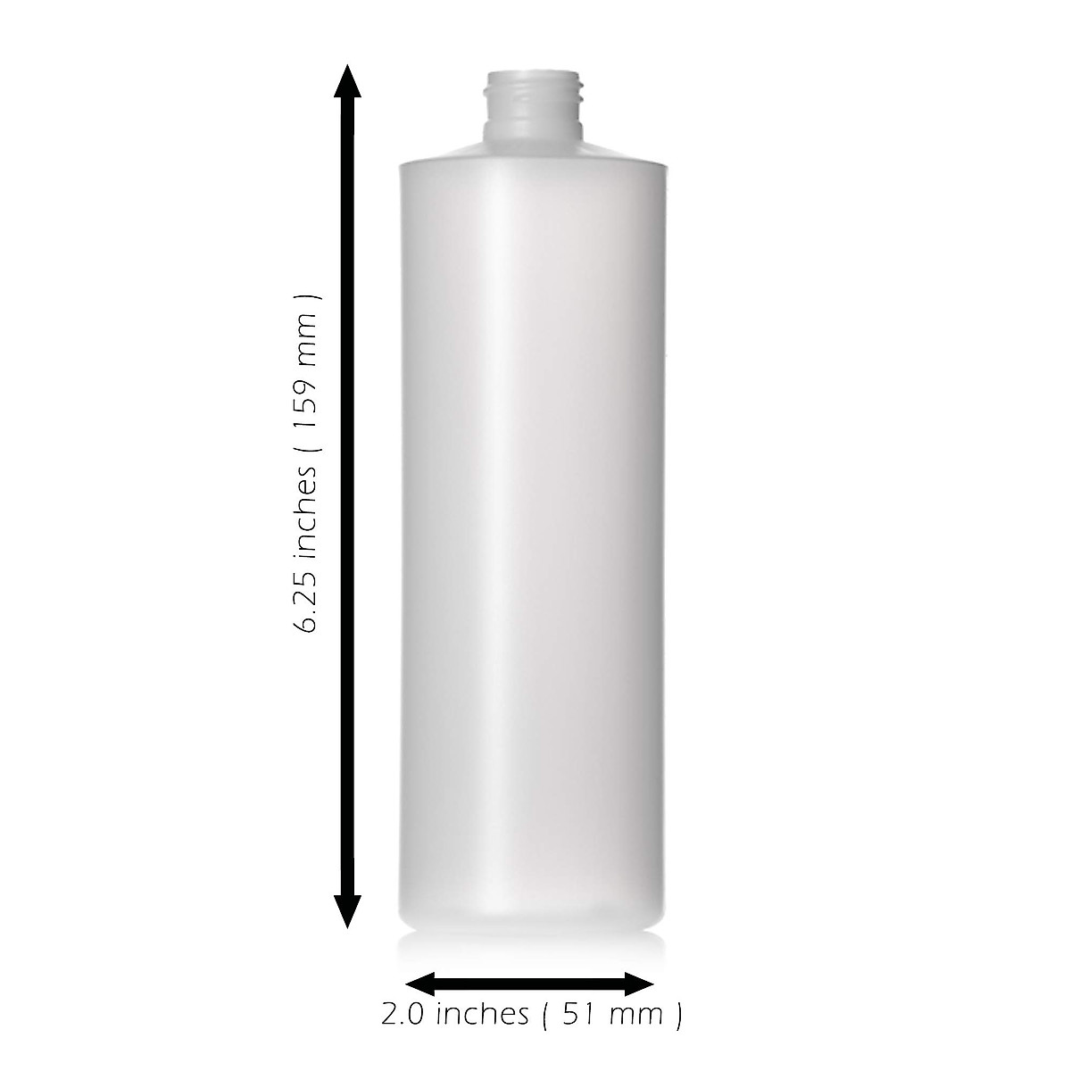 Aromine 8oz Natural Color HDPE Squeeze Bottles with Disc Cap and Squirt Cap (3 Pack) (8oz)