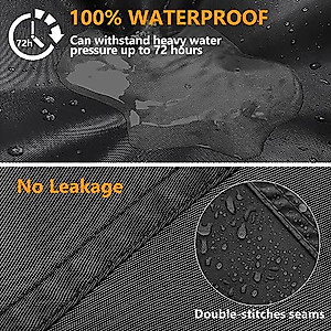 STARTWO Patio Furniture Covers Waterprpoof, Tear Resistant Rectangular Outdoor Furniture Set Cover for Table and Chairs, Outdoor Sectional Sofa Cover, 126"L x 64"W x 28"H