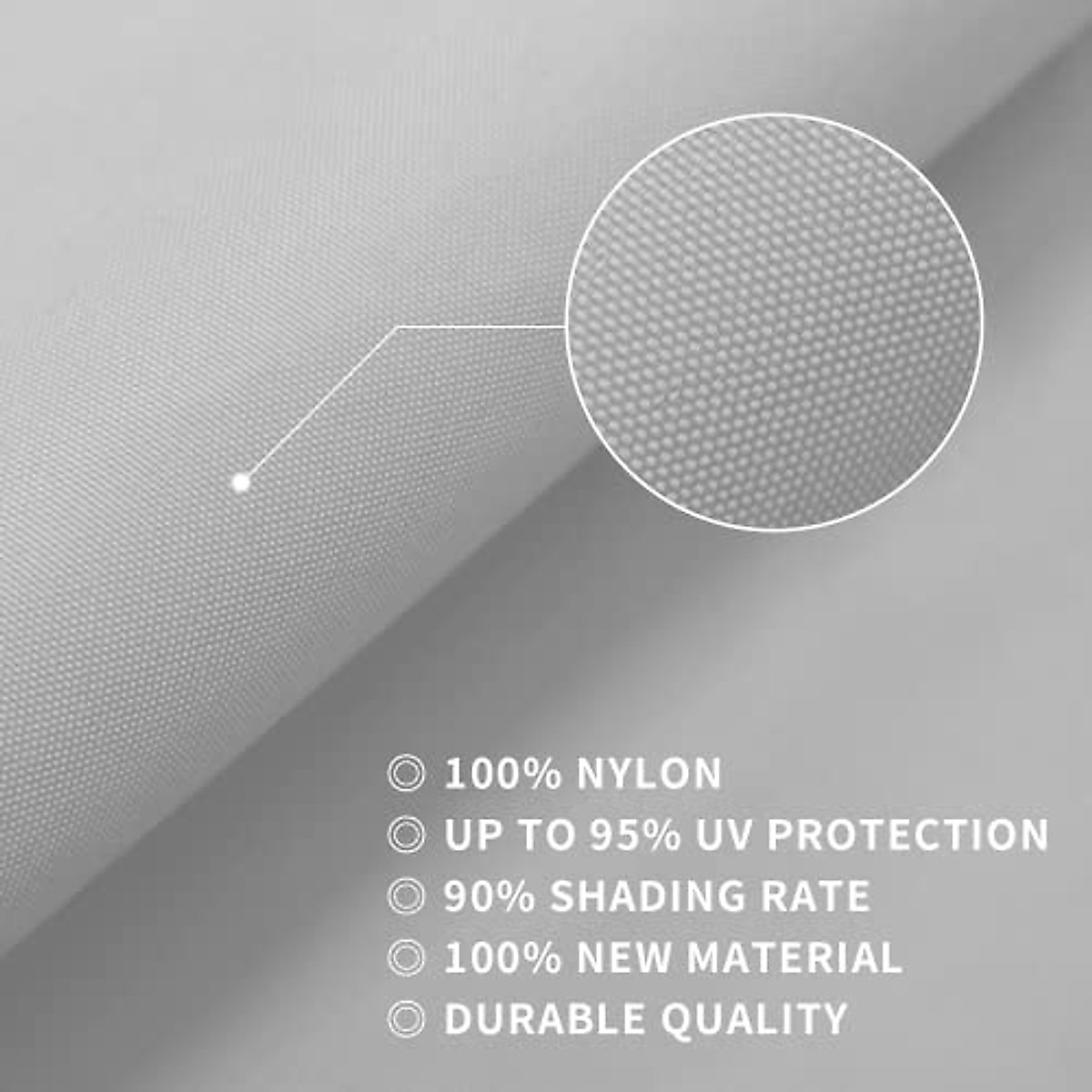 Artpuch 10'x13' Light Grey Waterproof Sun Shade Sail Canopy Cover for Patio Outdoor, 185 GSM Water Resistant Rectangle Backyard Shade Sail for Garden Playground