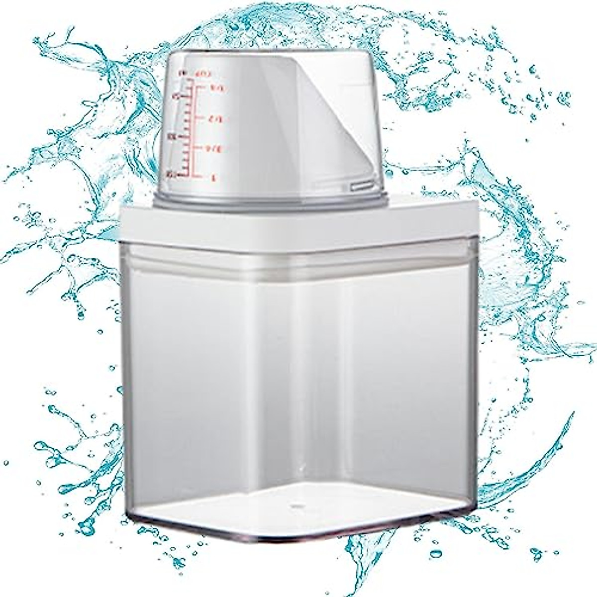 Laundry Detergent Container, 700x1100x1500x1900ml Washing Powder Dispenser, Laundry Scent Dispenser, Clear Powder Holder Laundry For Laundry Room Kitchen