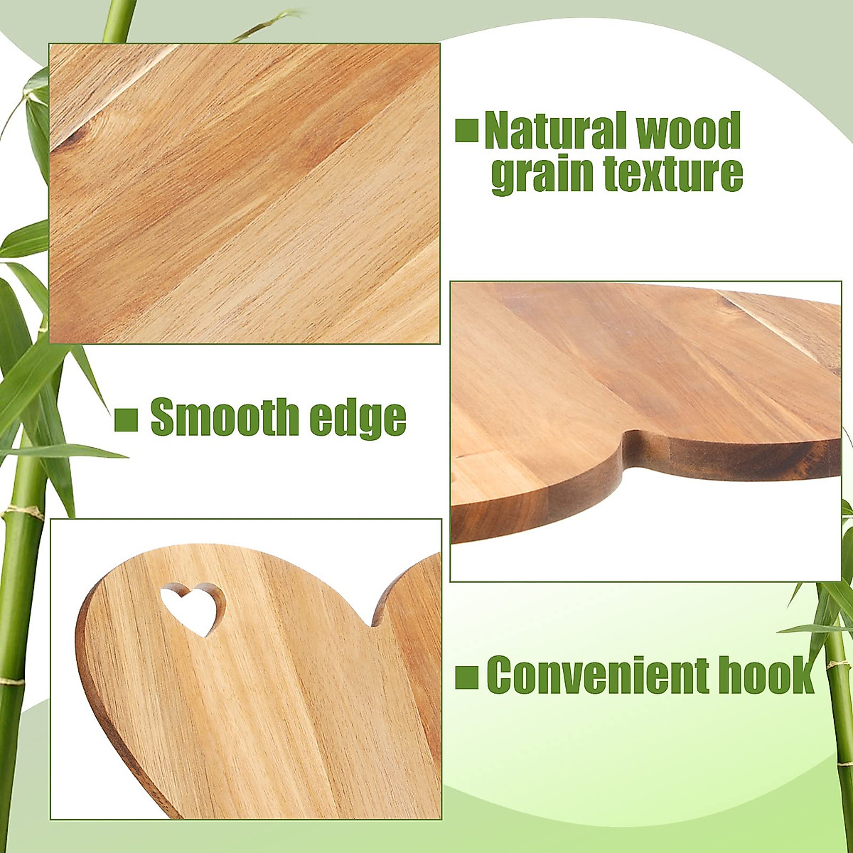 Heart Shaped Cutting Board, Acacia Wood Bread Board Cheese Serving Platter Serving Charcuterie Board for Meat Cheese and Vegetables Christmas Valentine's Day Gifts (14 x 11.6 x 0.6 Inch)