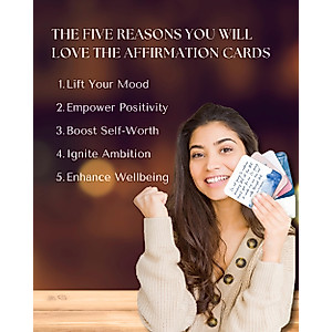 CUCOLUS I am Enough Affirmations Cards, Positive Affirmations Cards with Encouragement & Motivational Quotes, Inspirational and Self Care Gifts with Premium Gift Box, Deck of 50