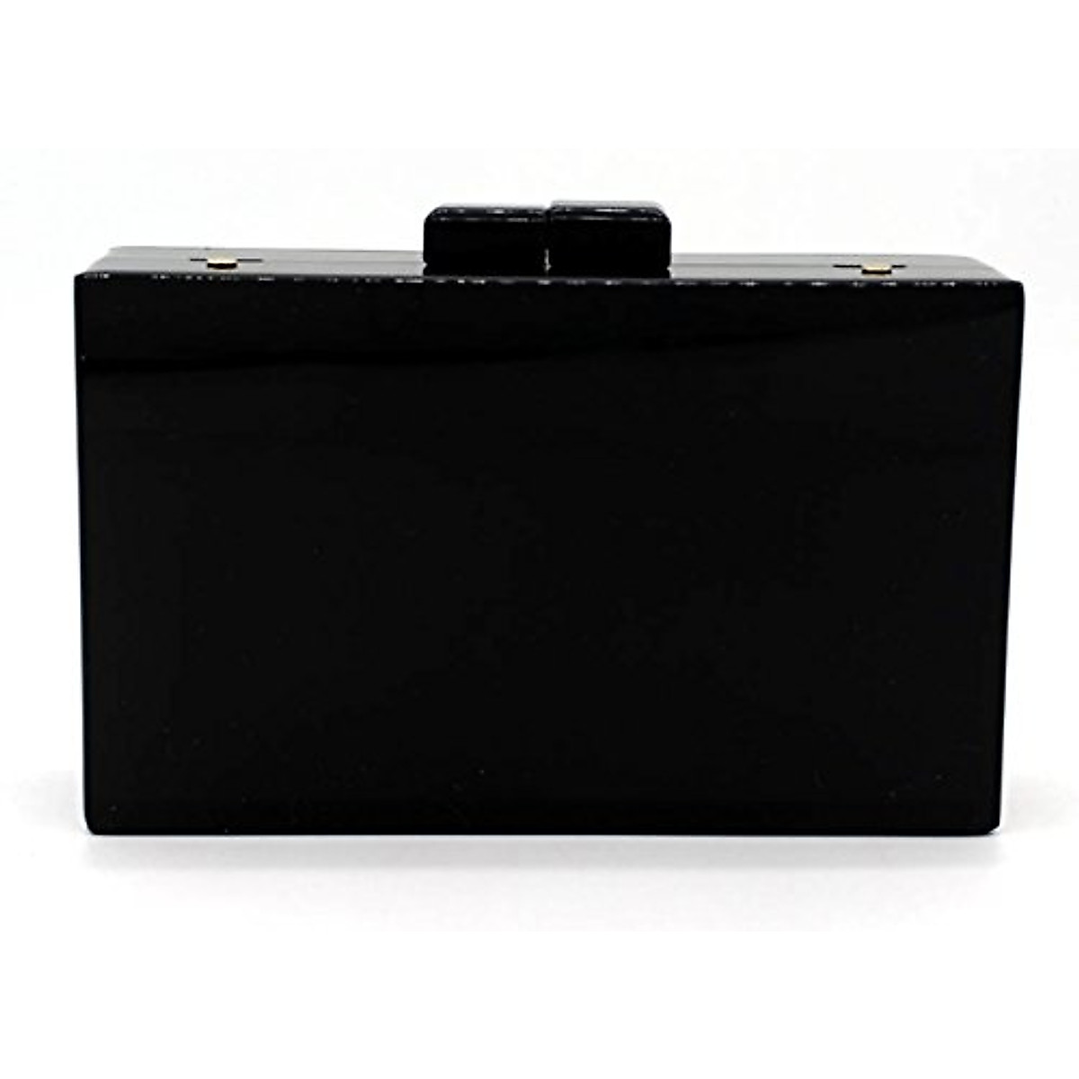 Shiratori Women Evening Clutch Bag, Acrylic Square Box Shoulder HandBags For Wedding Party Tote Purse (black)