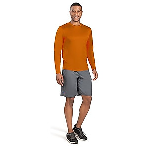 Russell Athletic Men's Long Sleeve Performance Tee, Burnt Orange, X-Large