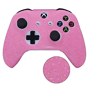 ROTOMOON Glitter Silicone Controller Skins for Xbox One with 8 Thumb Grips, Sweat-Proof Anti-Slip Controller Cover Skin Protector Compatible with Xbox One S/X Controller