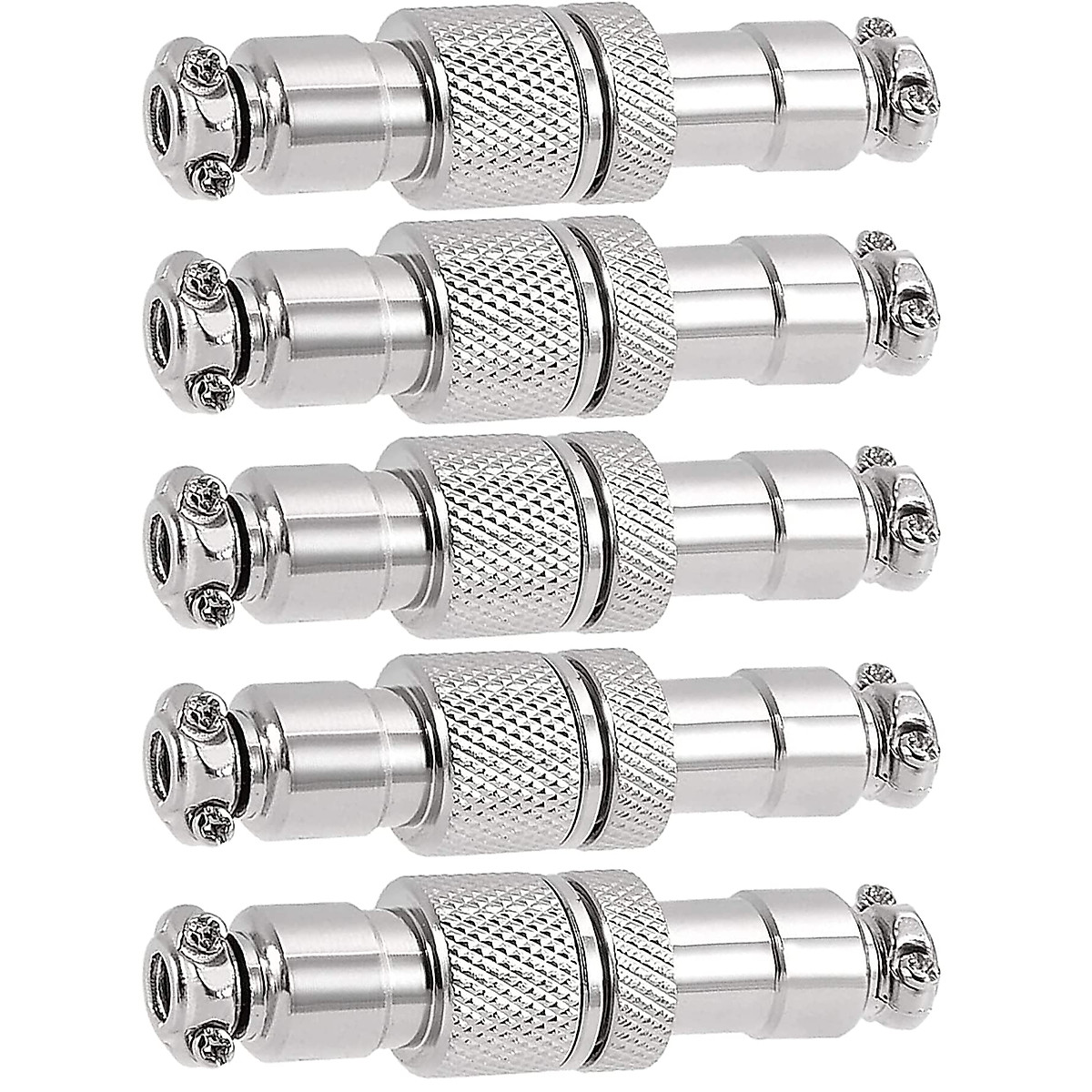 daier 5Pcs 4Pin Aviation Connector,GX16 16mm Aviation Connector Plug Docking Femal & Male Circular Connector