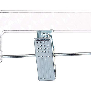 Homz 2 Count Swivel Neck Crystal Cut Pant/Skirt Hanger with Non Slip Clip, Clear