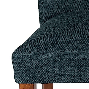 HomePop Parsons Classic Upholstered Accent Dining Chair, Set of 2, Navy