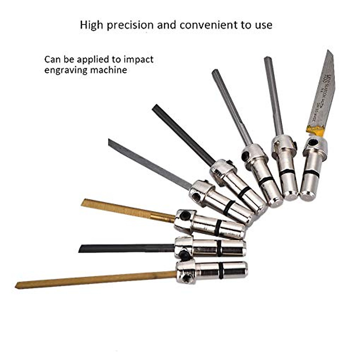 8Pcs Engraving Cutting Bits Tools for Pneumatic Impact Jewelry Engraving Machine High Precision Cutting Bits