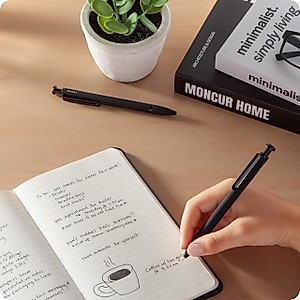 U Brands Soft Touch Midnight Monterey Ballpoint Pens, 1 mm, 4 Count (5136E06-24)