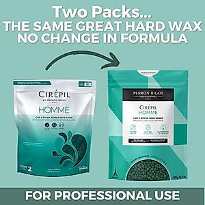 Cirepil - Homme - 800g / 28.22 oz Wax Beads Bag - Fresh Marine Scent - Flexible Formula for Male, Easy Application and Removal