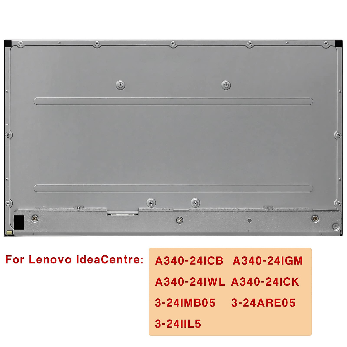 Replacement for Lenovo IdeaCentre A340-24ICB A340-24IGM, A340-24IWL, A340-24ICK, 3-24IMB05, 3-24ARE05, 3-24IIL5 LCD Screen Display 23.8" 5D10W33942 LM238WF2-SSM1 (Non-Touch Version)
