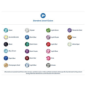 Painful Pleasures 20g Internally Threaded Labret Post with Crystal Jewel Top - Price per 1-8mm ~ 5/16"