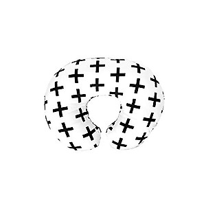 Mila Millie Premium Quality 2 Pack Nursing Pillow Covers Nordic Swiss Black & White Unisex Design Slipcovers - 100% Cotton Hypoallergenic (Black & White)