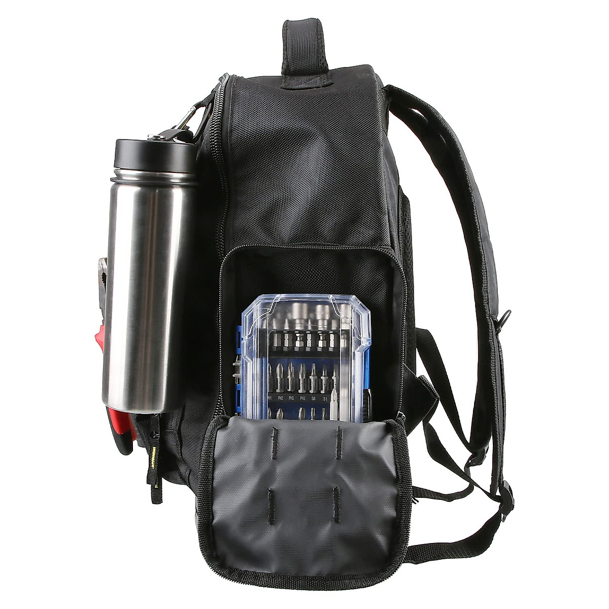 Olympia Tools Tool Backpack, Moulded Waterproof Base, Padded Shoulder Straps, Breathable Padded Back for Comfort