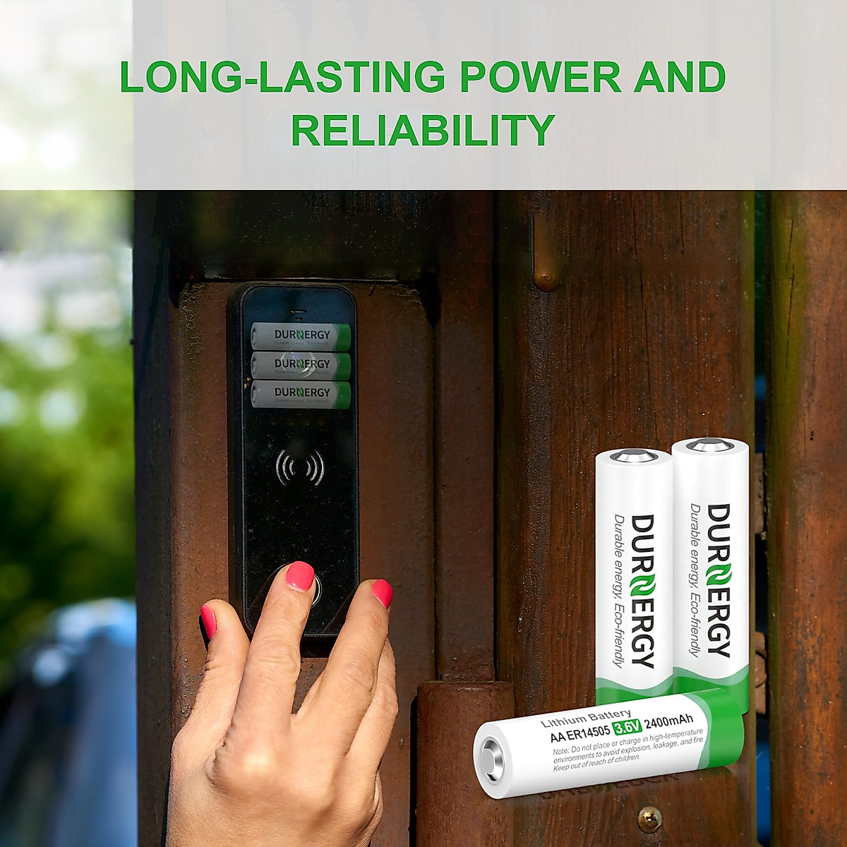 DURNERGY 3.6 Volt Lithium Battery AA ER14505 2400mAh Batteries Double A Batteries 20 Pack