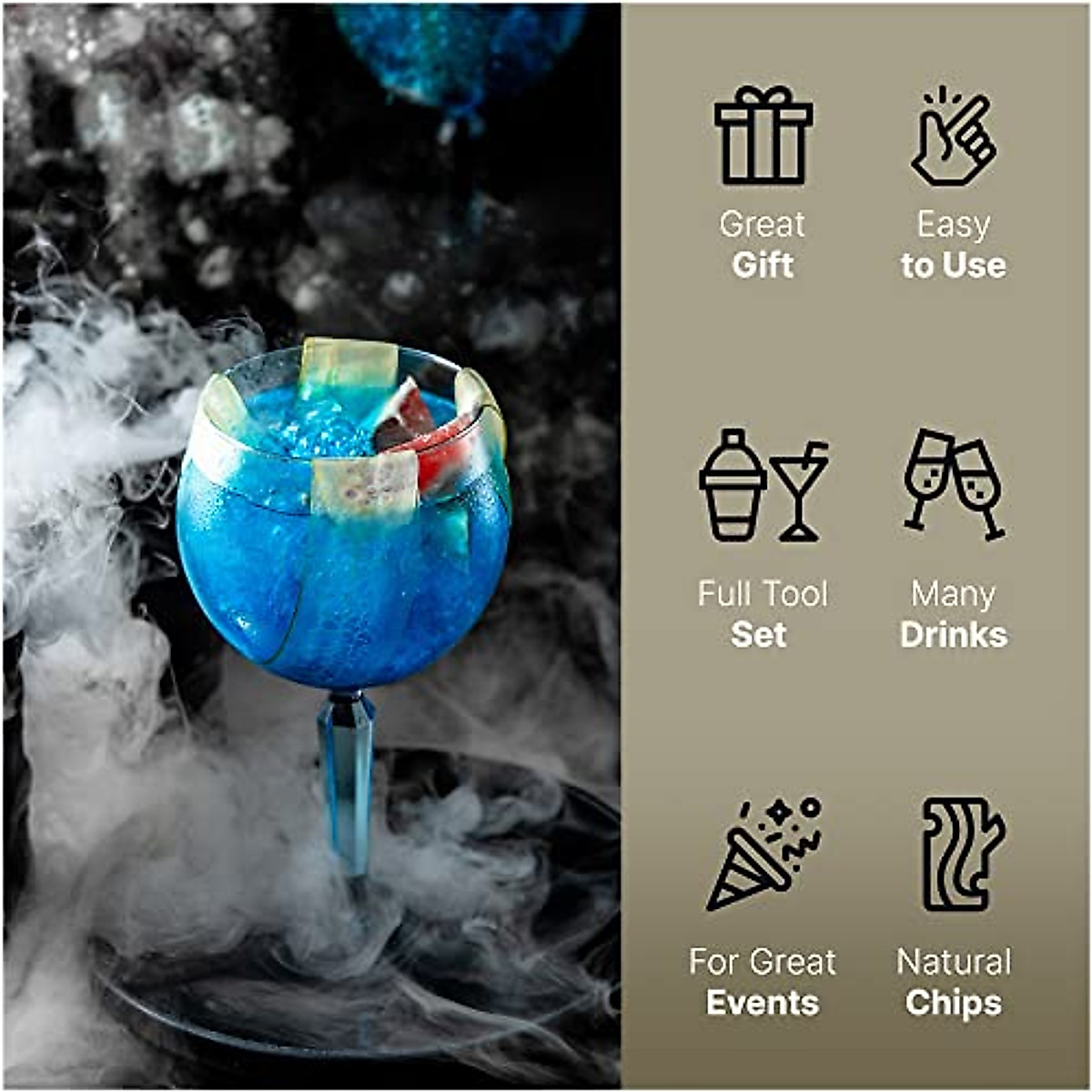 Cocktail Smoker Kit - Whiskey Smoker kit with Carry Bag - Old Fashioned smoker Kit - Bourbon Smoker Kit With Torch With Wood Chips& Tools - Cocktail Smoker Kit with Torch | old fashioned cocktail kit