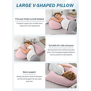 INSEN Pregnancy Pillow for Sleeping,Maternity Body Pillow for Pregnancy Women,Pregnancy Support Pillow for Back, Hip Pain,Grey