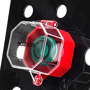 SCRTB Emergency Stop Push Button Switch 1 Pcs Emergency Stop Protection Cover,Emergency Stop Push Button,Add Protection Cover,Stop Switch Box with Key Lock Red