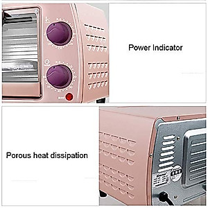 Mini Electric Oven Home Multifunctional Baking Oven Trifle Bread Hob Grill Home Small Baking Cake Pizza Oven 9L Mini Ovens (Color : Pink) Happy Life