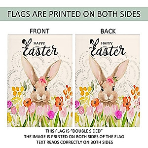 Easter Garden Flag 12×18 Inch Double Sided Holiday Seasonal Spring Farmhouse Home Yard Outdoor Decorations