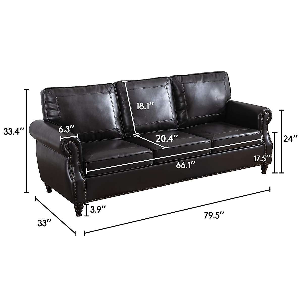 Dreamsir 5023 Sofas, Charcoal
