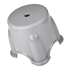 Amosfun Non-Slip Stool Stool Foot Stool Portable Step Stool Bathroom Anti-Skid Stool Adjustable Footstool Potty Stool for White Stool Bathroom Stool Grey