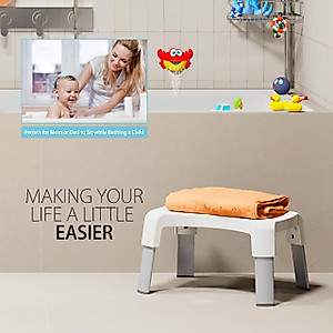 Better Living Products Smart Multi-Purpose Bathroom/Shower Stool, White with Aluminum Legs