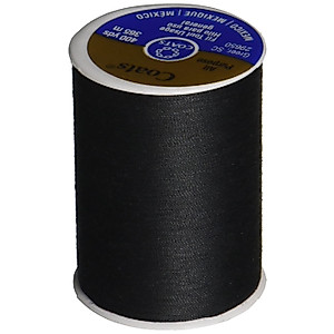 COATS Dual Duty All-Purpose Thread, 400 Yards/1 Spool of Yarn, Black
