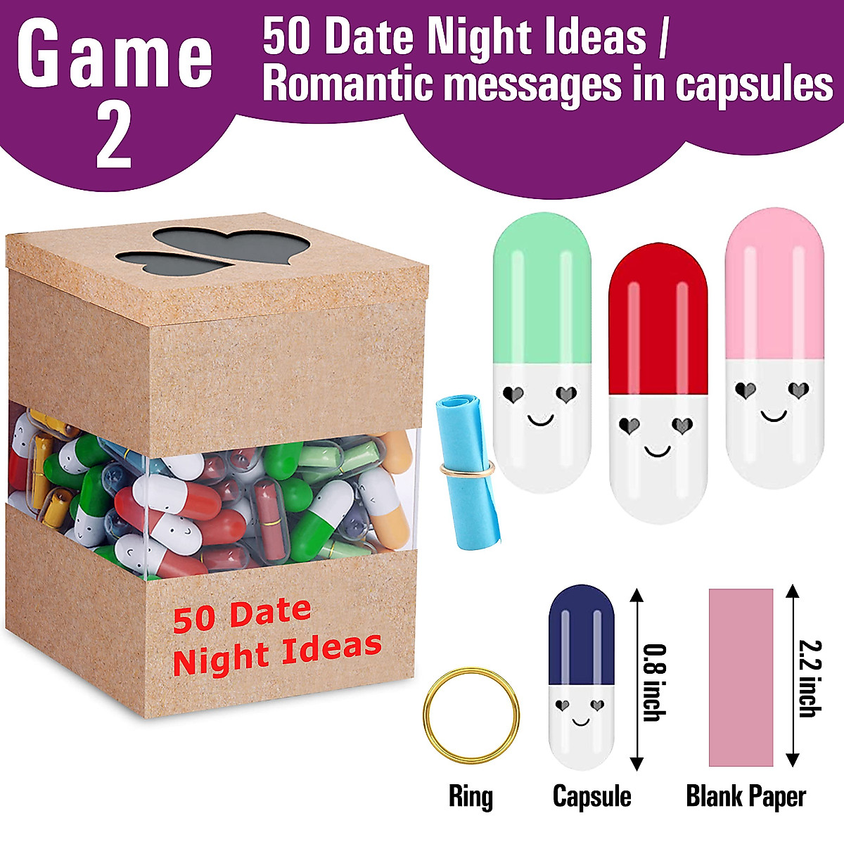 Klassia Romantic Games for Couples- Fun Conversation Cards for Better Relationship- Date Night Box- 160 Questions - Perfect Anniversary & Valentines Day Gifts for Couples
