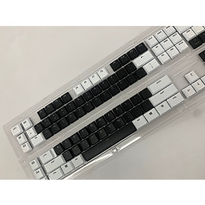 Suitable Logitech G915TKL G915 G815 Keyboard keycaps, 111 Keys. Replacement Keycaps Mechanical Gaming Keyboard… (White and Black Set)