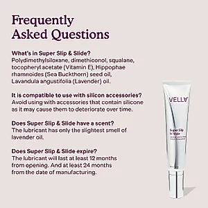 Vella Super Slip & Slide Non-Greasy Silicone Based Glide for Women & Couples, Feminine Care, Intimate Body Glide with Luxury Skincare Ingredients Squalane & Sea Buckthorn for Lasting Hydration