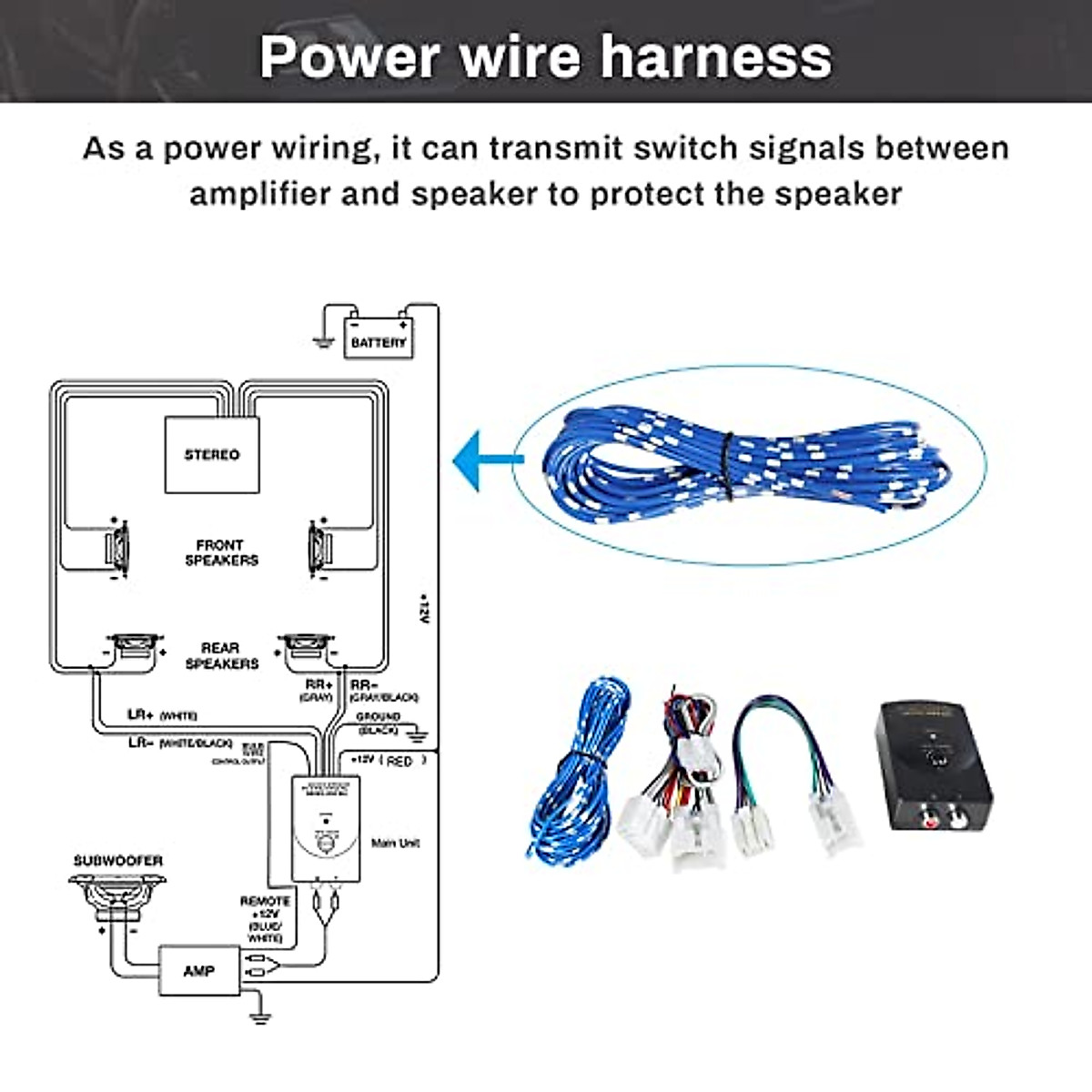 NuIth Add Amplifier Subwoofer Adapter Interface on Factory Car Radio System Compatible with Toyota 1988-2018, Subaru 2012-2019 w/Remote Turn on Wire 2 Channel RCA Line Out Converter Non JBL System