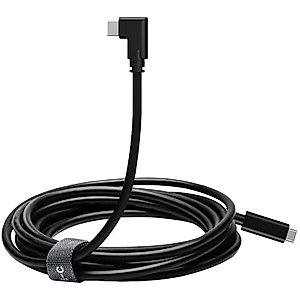 USonline911 16ft Link Cable for Oculus Quest 2/Quest 1 Type-C-C Right Angle Fast Charger Cord and High Speed Data Transfer
