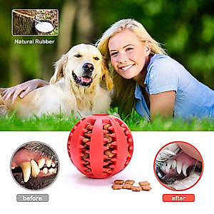 Pet Toy Durable Soft Rubber Ball Chew Toys Tooth Cleaning Leakage Food - Small Dogs - All Breeds Dog Toys