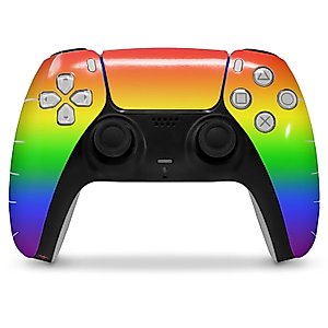 WraptorSkinz Skin Wrap compatible with Sony PS5 DualSense Controller Smooth Fades Rainbow (CONTROLLER NOT INCLUDED)