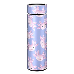 Glaphy Cute Pink Animal Axolotl Water Bottle, BPA-Free, Stainless Steel, 17 oz Insulated Water Bottles Kids, for School, Office, Gym, Sports, Travel, 500ml