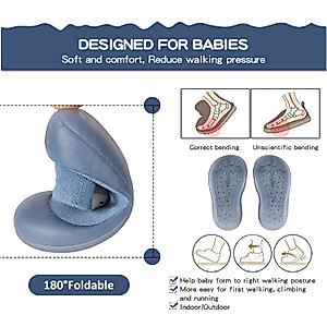 SEBELLST Baby Boy Sock Shoes Animal Rubber Sole Non-Skid Indoor Slipper Infant Boys First Walking Floor Slipper Toddler Soft Sole Cotton Breathable Lightwewight Baby Shoes (Blue, 12-18 months)