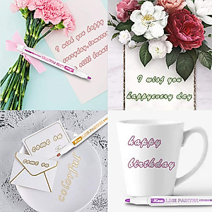 Double Line Outline Pens - 12 Colors Self Outline Metallic Markers Double Line Pen, Outline Markers Pens for Art, Drawing, Greeting Cards, Craft Projects, Posters, Painting, Kid Journal, Self Journal