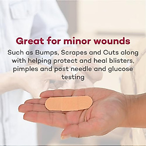 Dealmed Sterile Flexible Fabric Adhesive Bandages – 1x3 Inch – 100/Box - Breathable First Aid Strip Pack - Soft Stretch Wound Patch for Medical, Emergency Kits & Clinic